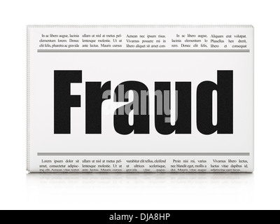 Security concept: newspaper headline Fraud Stock Photo - Alamy