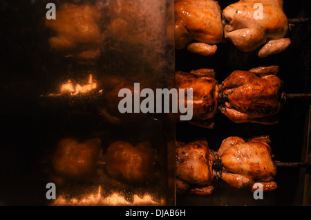 Restaurant selling spit roasted chicken in the streets of Deira. Dubai ...