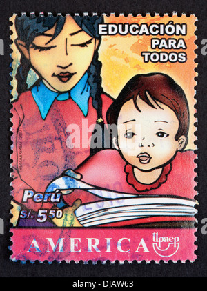 Peruvian postage stamp Stock Photo - Alamy