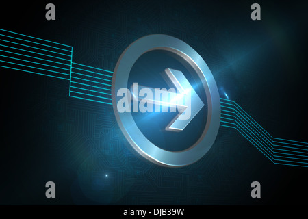Shiny arrow pointing to the right Stock Photo - Alamy