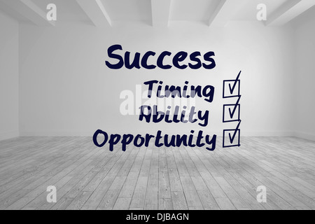 Success checklist written in bright room Stock Photo - Alamy
