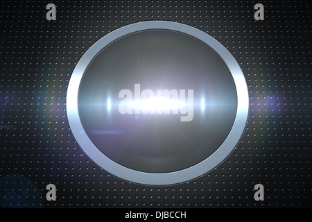 Grey dot on technical background with pixels Stock Photo - Alamy