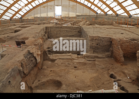 Catal Huyuk wall art Anatolian Civilization Museum Ankara Turkey Stock ...