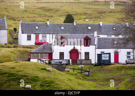 Wanlockhead old mining village in Lowther Hills slag heap from ...