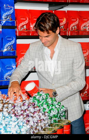 Roger Federer Lindt Premium Chocolate Party at the Lindt Fifth Avenue ...
