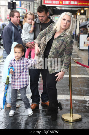 Claire Richards with her husband Reece Hill and children Charlie and ...
