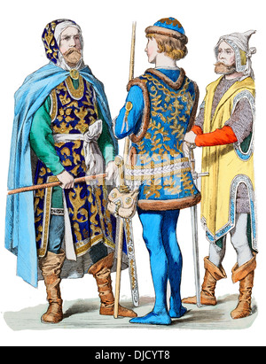 Early 15th Century XV 1400s German Burgher of Ravensburg and his Wife ...