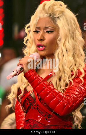 Nicki Minaj performs live at Rockerfeller Plaza as part of Toyota ...
