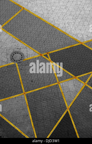 Geometrical pattern on pavement Stock Photo - Alamy