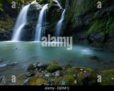 Three Bear Falls, Maui, Hawaii, USA Stock Photo - Alamy