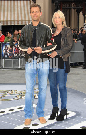 Pat Sharp and wife Monica Rock of Ages - UK film premiere held at the ...