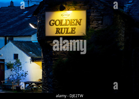 The Golden Rule pub at Ambleside in The Lake District Cumbria UK Stock ...