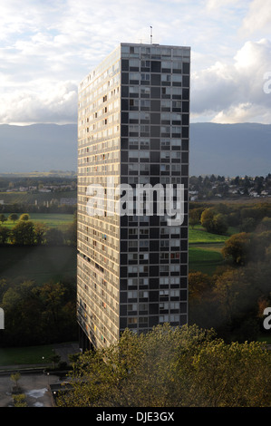 Skyscraper of Le Lignon near Geneva on Switzerland Stock Photo - Alamy