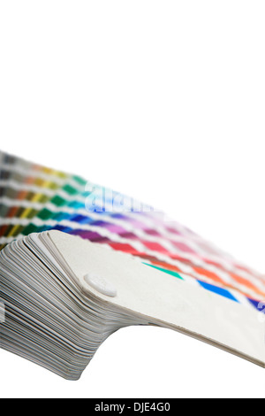 Color pantone palette fan on wooden board Stock Photo - Alamy