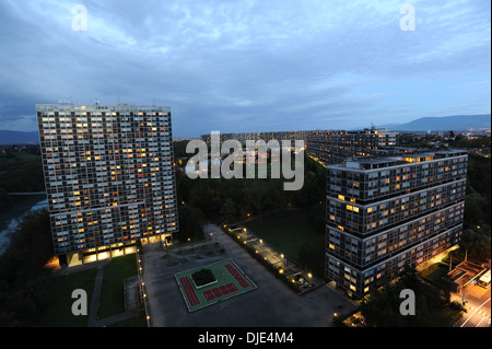 Skyscraper of Le Lignon near Geneva on Switzerland Stock Photo - Alamy