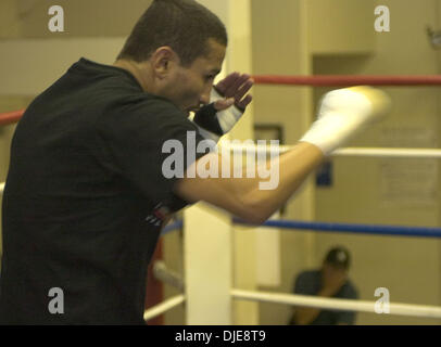 Jun 14, 2004; Los Angeles, CA, USA; Boxer PAULIE AYALA trains for his ...