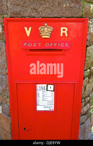 Historic Victoria Regina Postbox, Jersey, Channel Islands Stock Photo ...