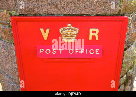 Historic Victoria Regina Postbox, Jersey, Channel Islands Stock Photo ...