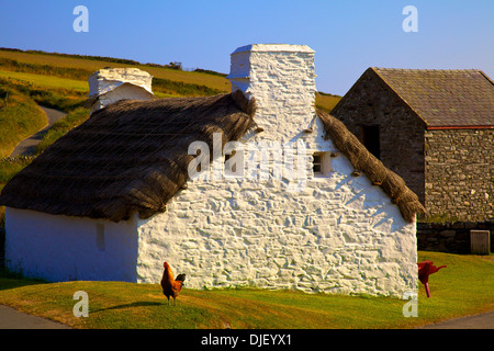 Cregneash traditional village, crofters cottage at the open air museum ...