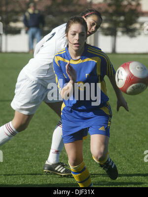 Foothill High School girls soccer player Alesha Blair nudges Flintrodge ...