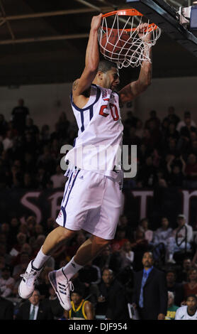 St. Mary's Gaels Diamon Simpson, #20, pumps his fist after getting the ...