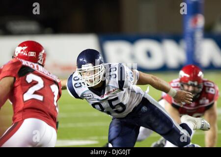 Toronto Argonauts running back Kevin Brown (6) jumps as Ottawa ...