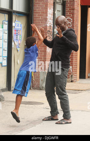 Henry Samuel and his father Seal Singer Seal picks up his children from ...