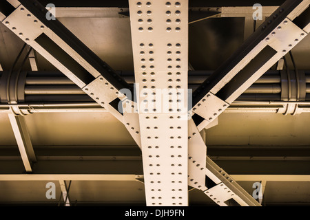 Large steel beams at industrial construction site Stock Photo - Alamy