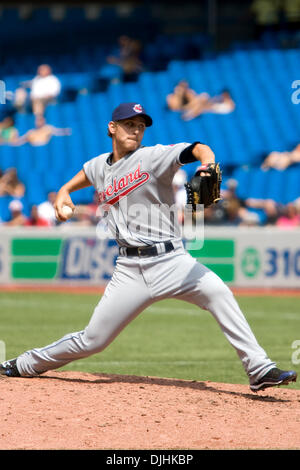 31 July 2010: Cleveland Indians center fielder Trevor Crowe (4) at bat ...