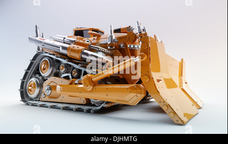 Powerful futuristic bulldozer 3d render Stock Photo - Alamy