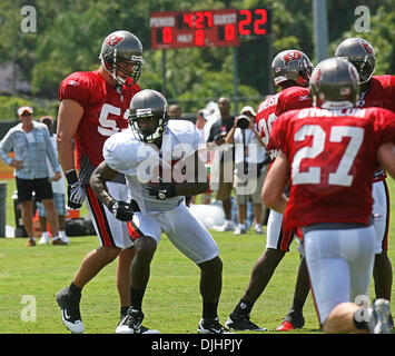 Tampa Bay Buccaneers' Sammie Stroughter (18) bobbles the opening ...