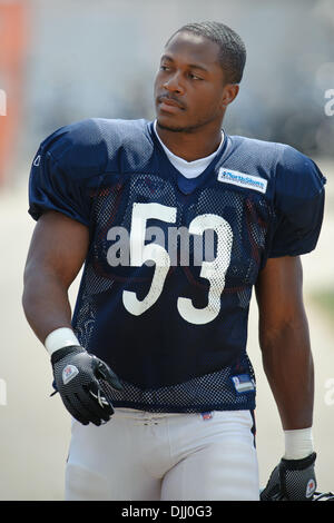 Chicago Bears linebacker Nick Roach (53) during the Bears training camp ...