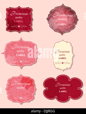 aged paper labels vector illustration Stock Photo - Alamy