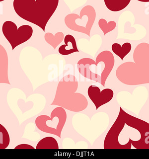 Valentine seamless hearts pattern Stock Photo - Alamy