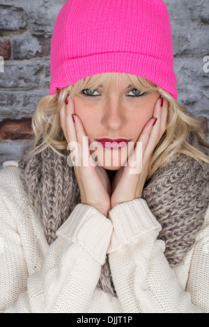 Thoughtful Young Woman Modeling Stock Photo - Alamy