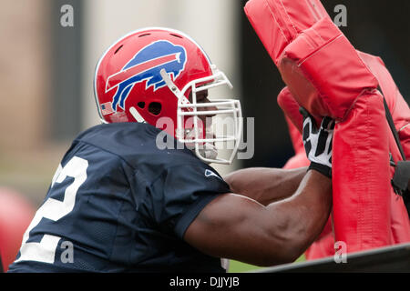 Buffalo Bills rookie defensive lineman Torell Troup (#96) during a ...