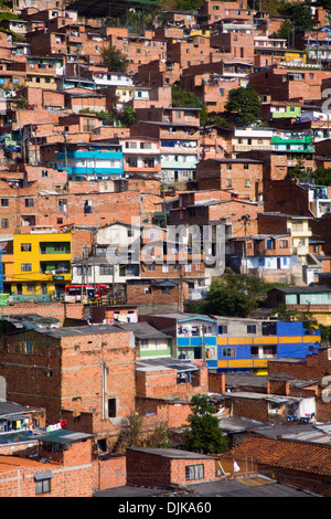 Medellin's slums seen from the cable car, Colombia Stock Photo - Alamy
