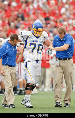 San Jose State Spartans center Kyle Hoppe (56) during an NCAA football ...