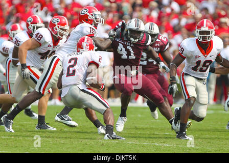Georgia cornerback Brandon Boykin (2) runs after catching an ...