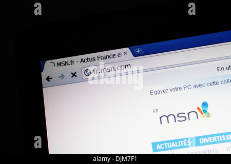 Website of Msn and Hotmail, France Stock Photo - Alamy