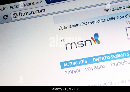 Website of Msn and Hotmail, France Stock Photo - Alamy