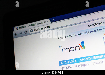 Website of Msn and Hotmail, France Stock Photo - Alamy