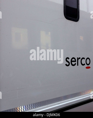 Serco prison van parked outside court building in London Stock Photo ...