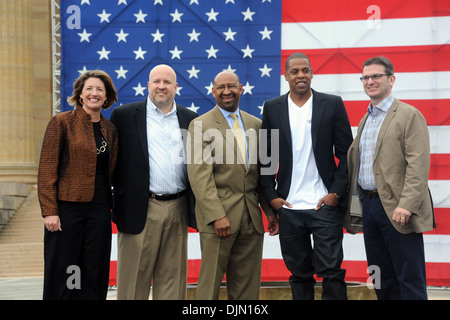 Jill Michael Paul Chibe Philadelphia Mayor Michael Nutter Jay-Z Press ...