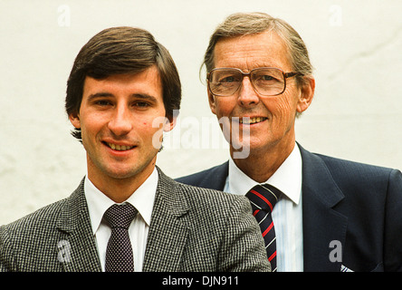 Sebastian Coe and his father and coach Peter Coe. 1983 Stock Photo - Alamy