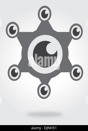 Eye icon character design Stock Photo - Alamy