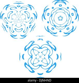 three blue snowflakes Stock Vector Image & Art - Alamy
