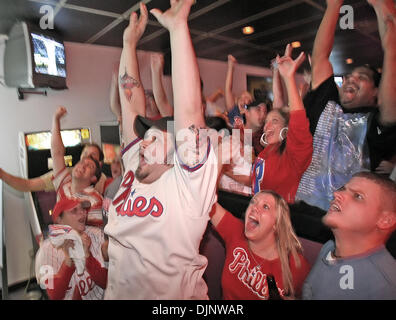 The Philadelphia Phillies celebrate the win after a baseball game ...
