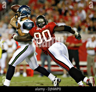 The Tampa Bay Buccaneers play the Seattle Seahawks during the second ...