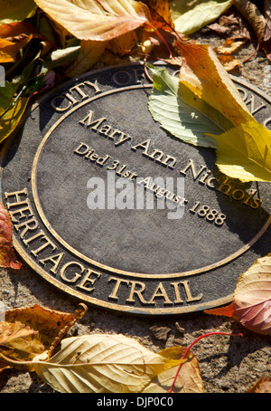 Memorial marker (Grave) to Mary Ann Nichols, victim of Jack the Ripper, City of London Cemetery ...